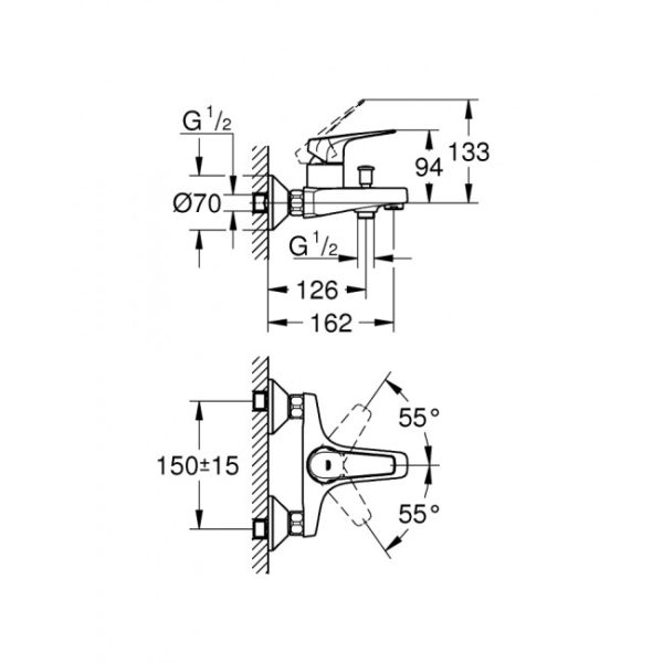 Grohe BauFlow 23601000 浴缸龍頭 – 窩居生活 | WoJu Living